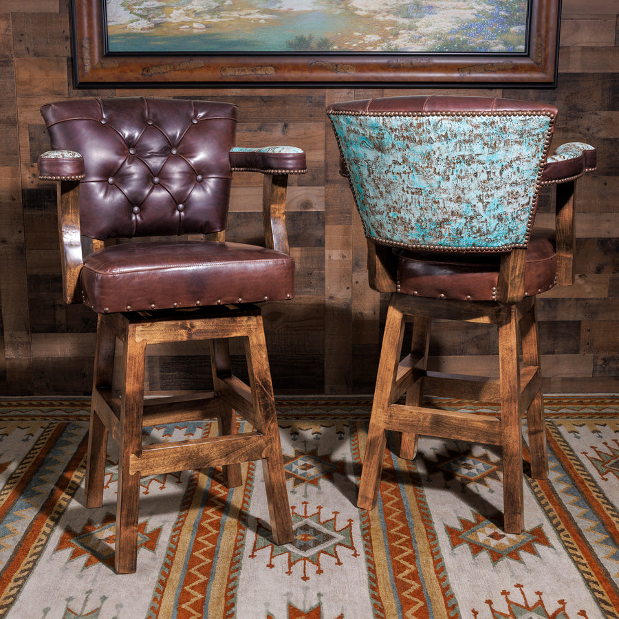 Western Bar Stools | Chisum Bar Stools – Hat Creek Interiors