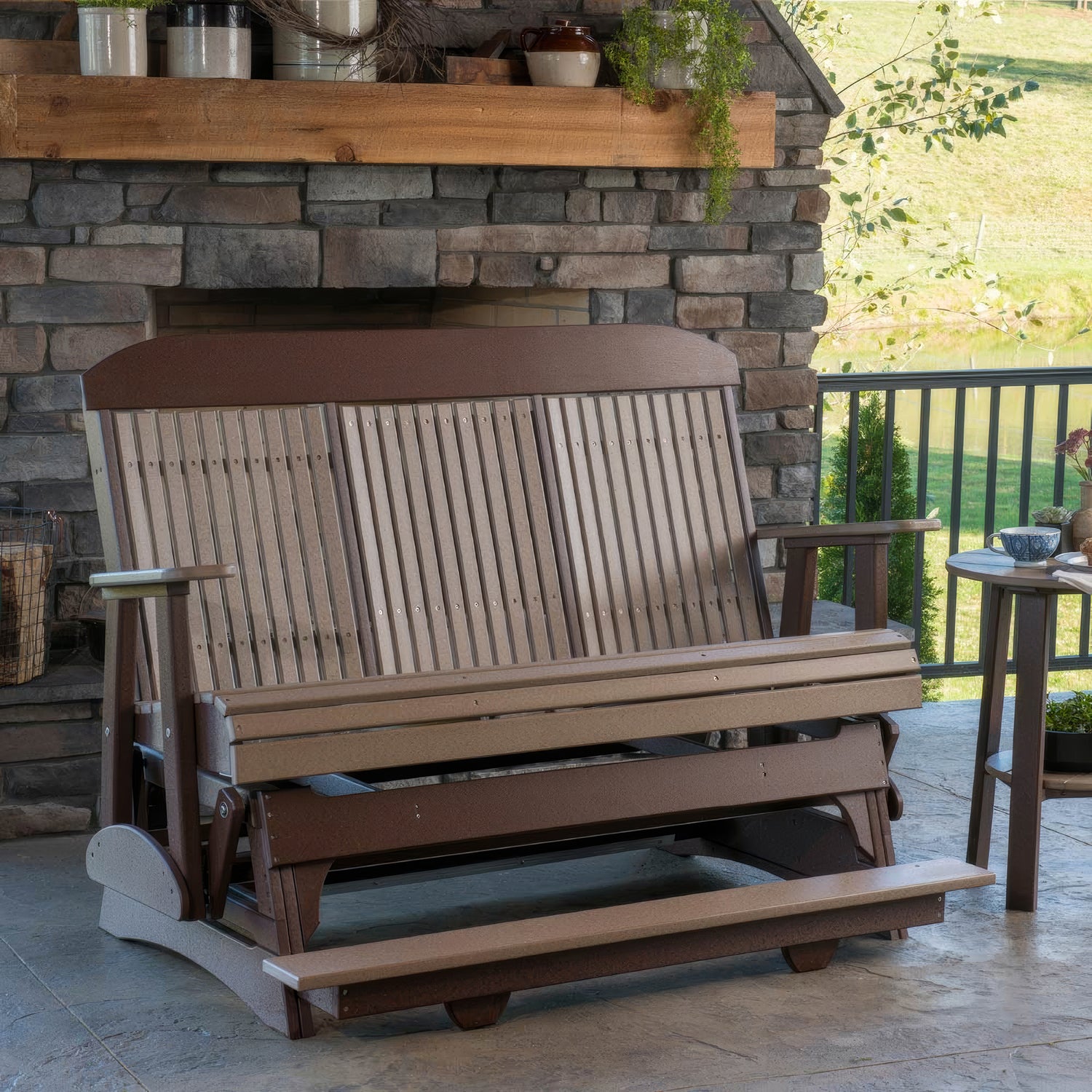 5' Classic Poly Balcony Glider | Outdoor Poly Patio Furniture – Hat ...