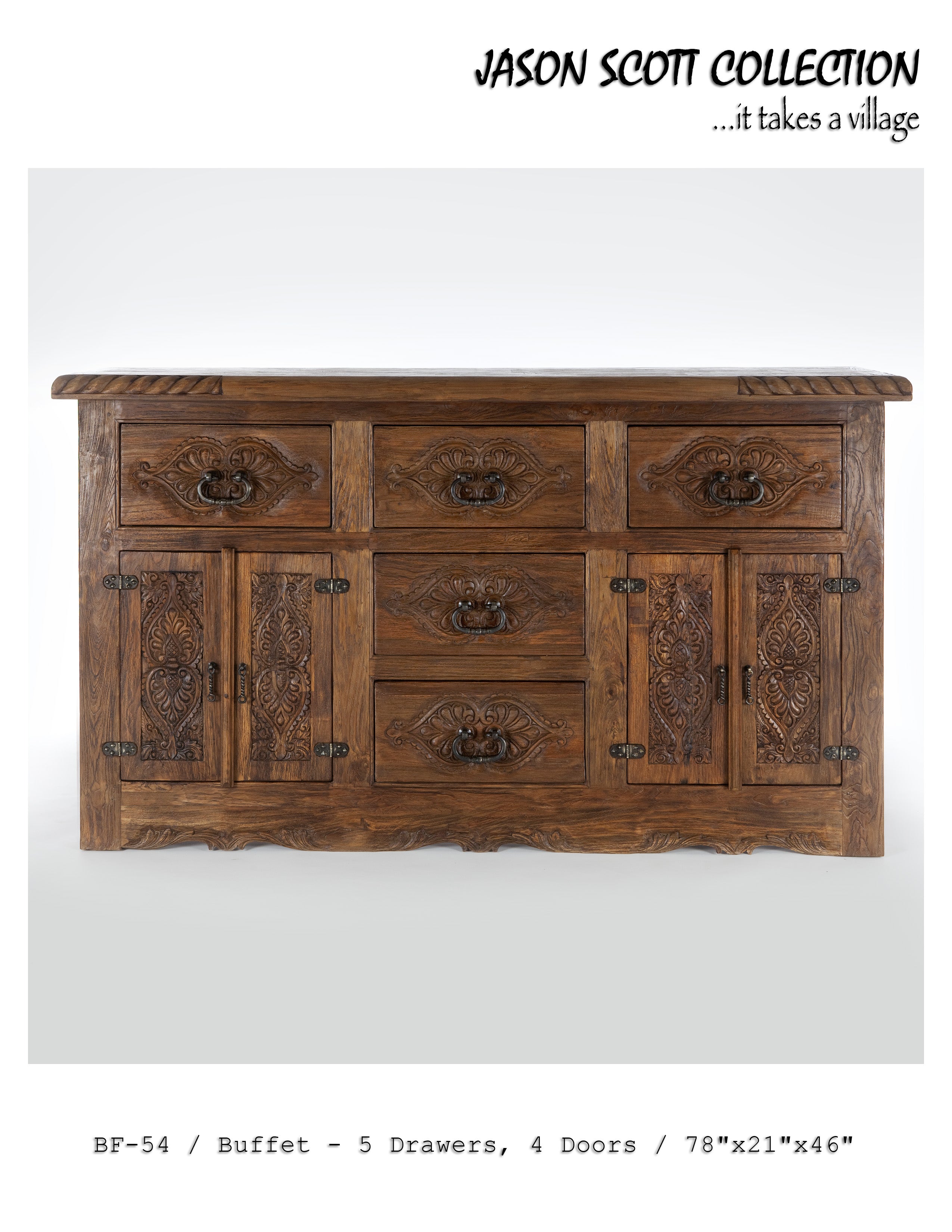 5 Drawer / 4 Door Buffet – Hat Creek Interiors
