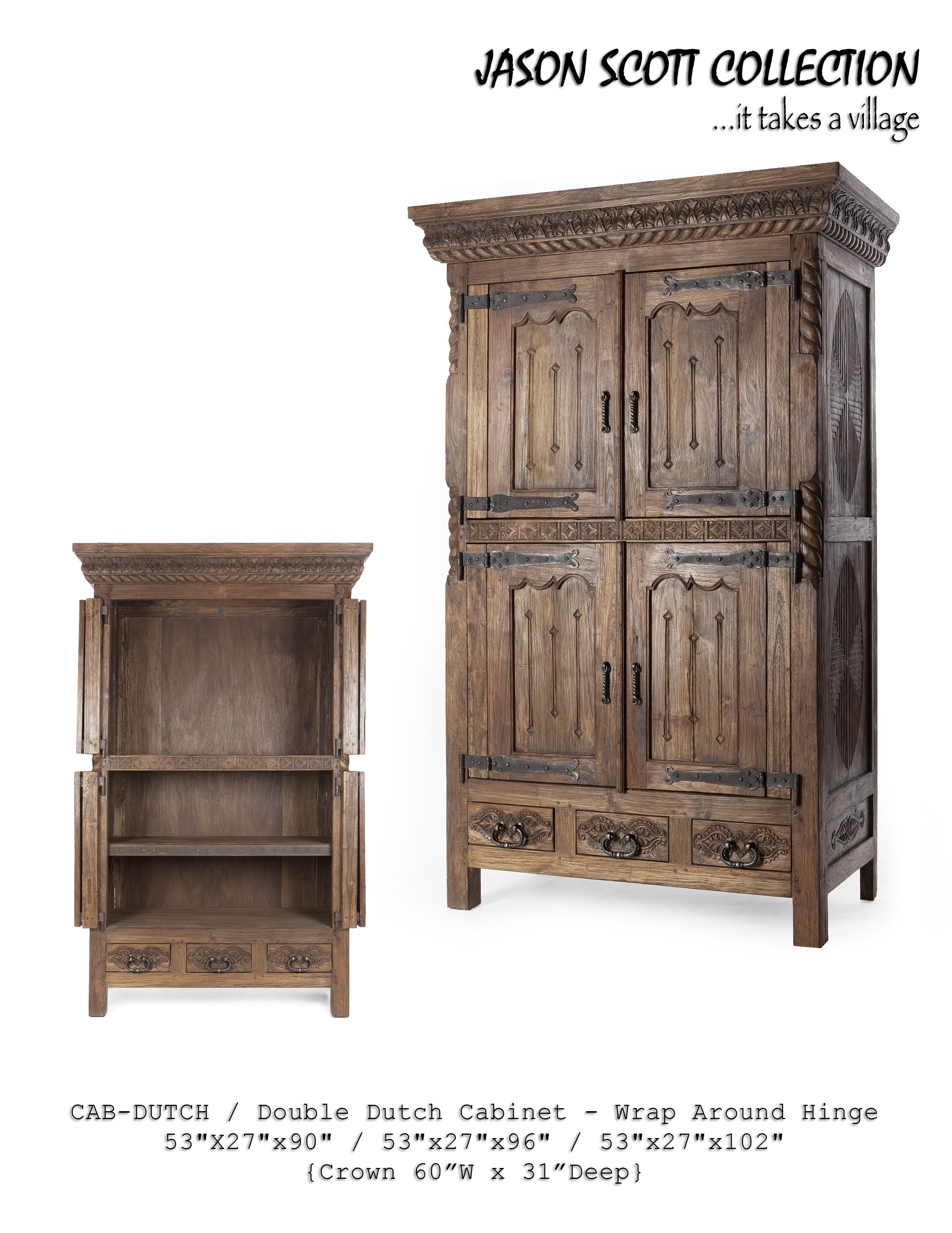Double Dutch Cabinet (Wrap Around Hinge) – Hat Creek Interiors