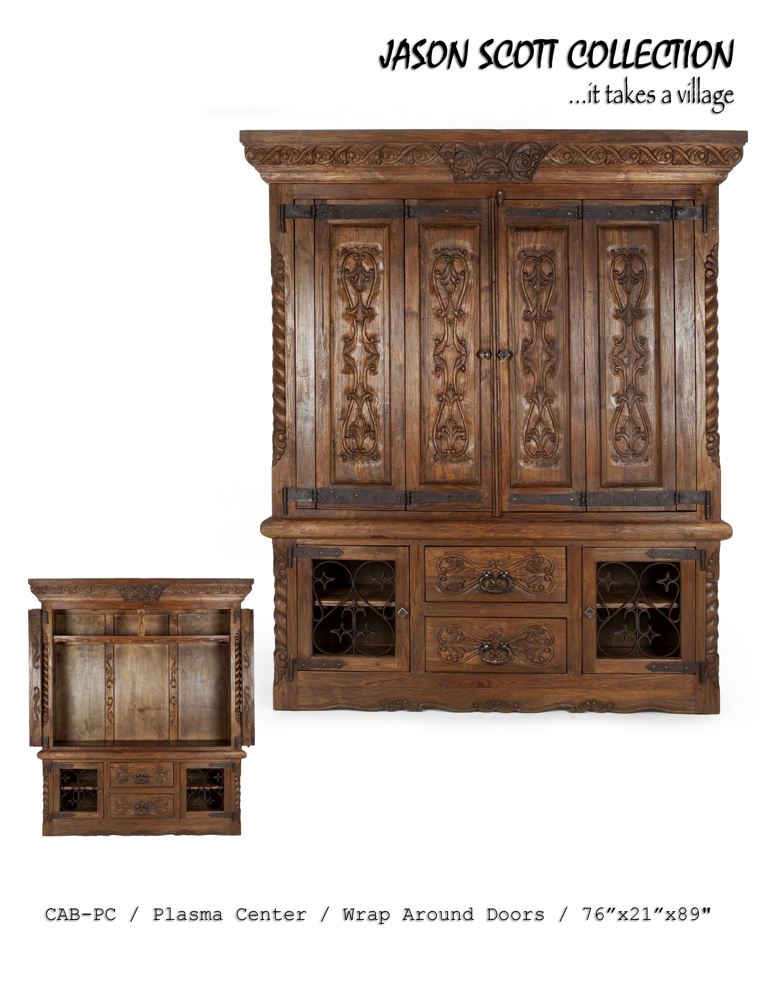 Plasma Center (Wrap Around Doors) – Hat Creek Interiors