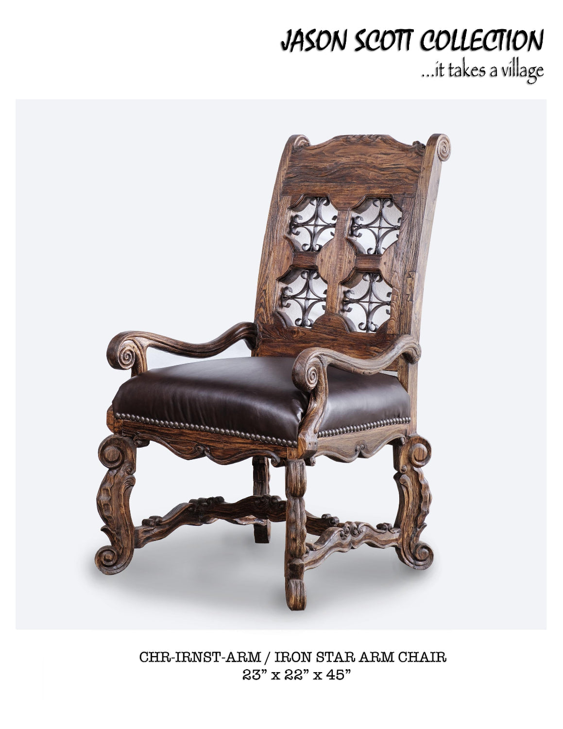 Iron Star Arm Chair – Hat Creek Interiors