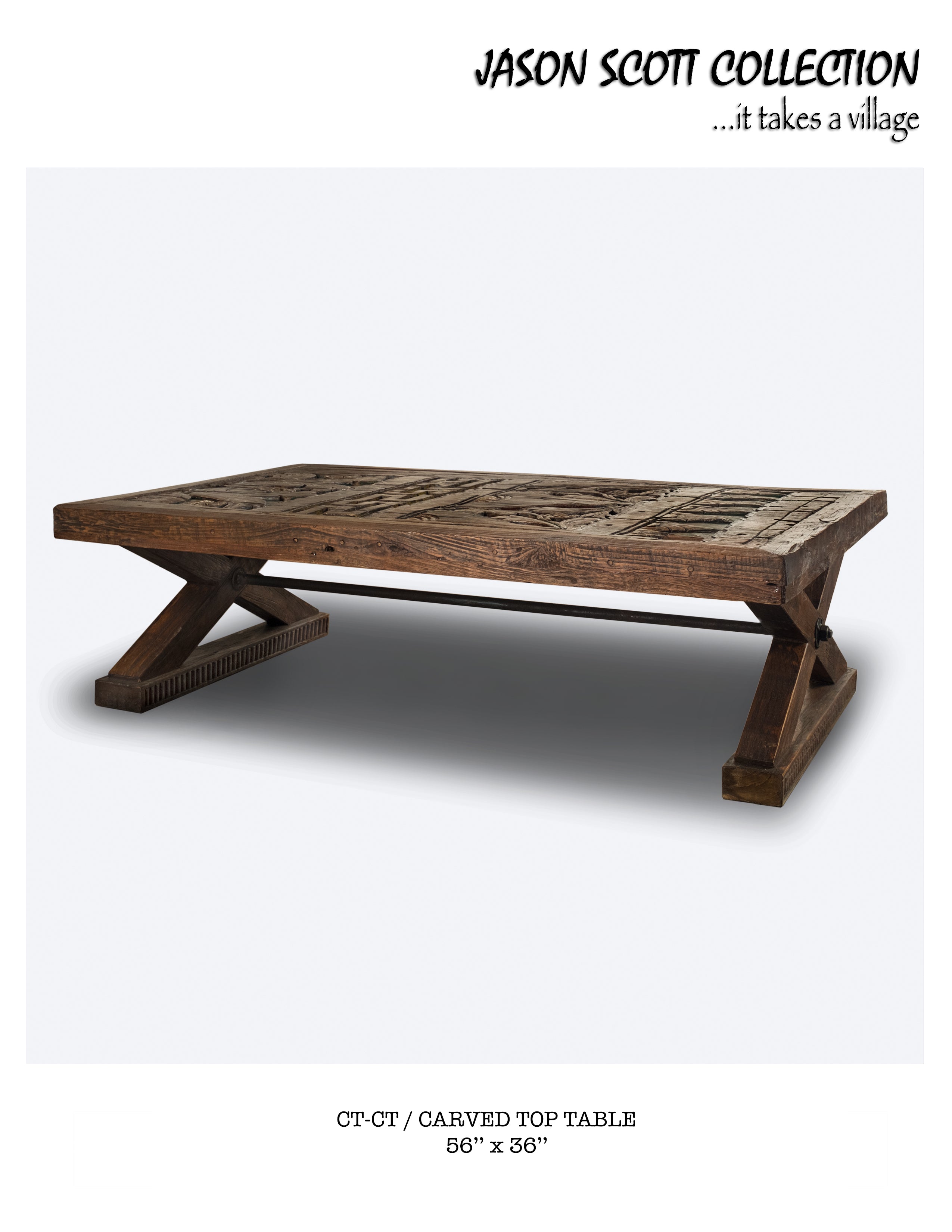 Carved Top Table – Hat Creek Interiors