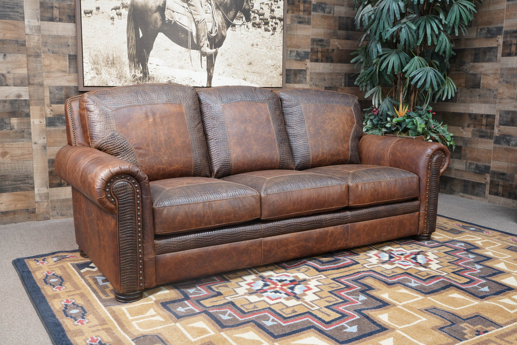 Denver Bison Leather Sofa – Hat Creek Interiors