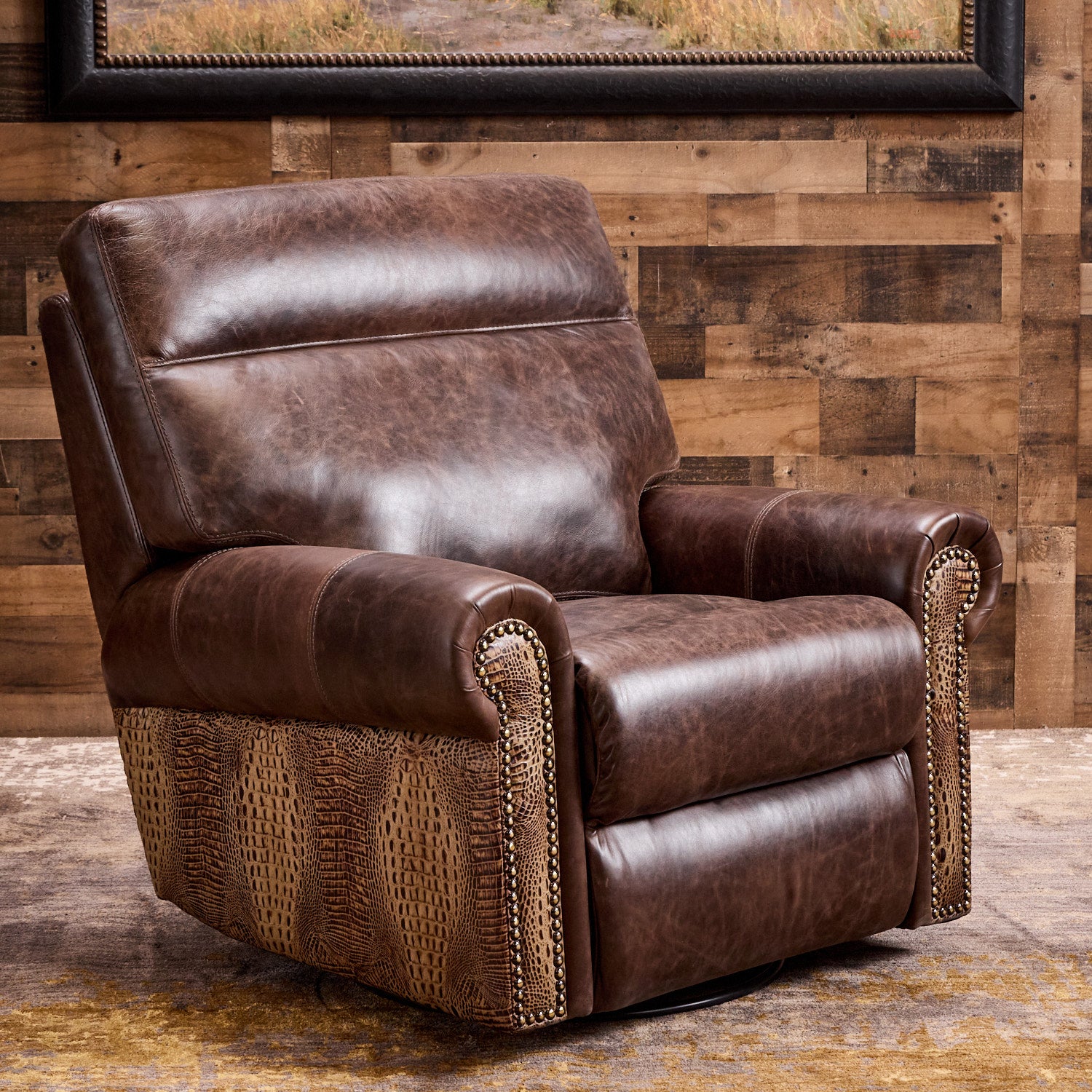 Coley Western Leather Recliner – Hat Creek Interiors