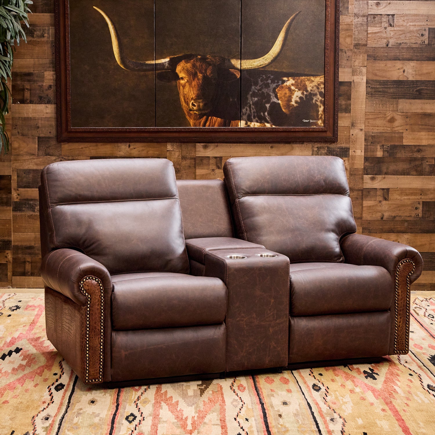 Coley Western Cowhide Media Seating – Hat Creek Interiors