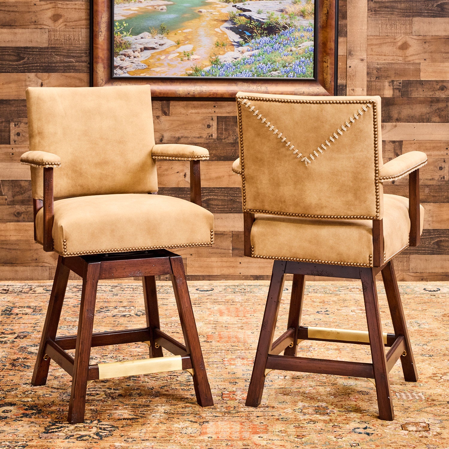 Arapahoe Leather Bar Stool – Hat Creek Interiors