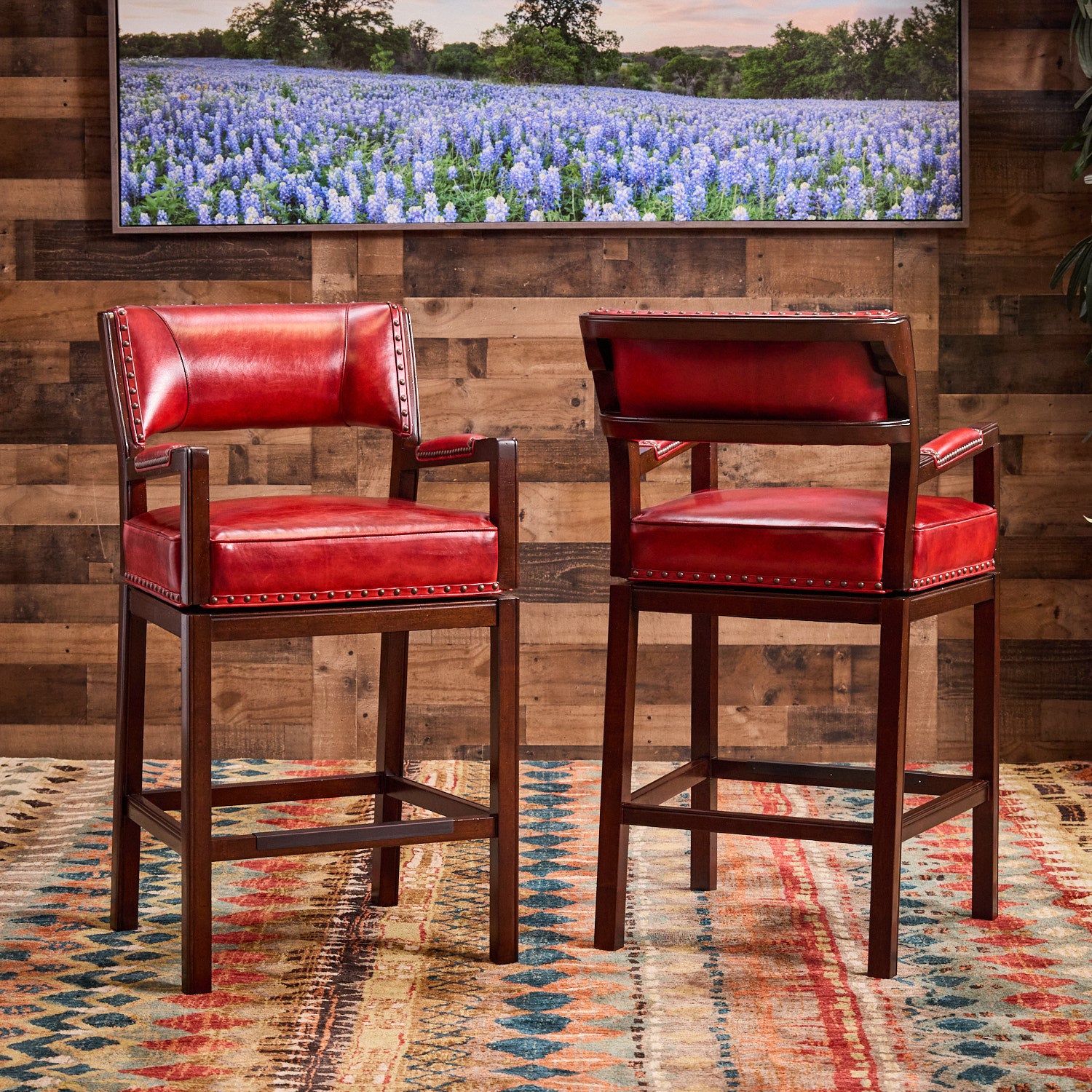 Gunsmoke Leather Bar Stool – Hat Creek Interiors