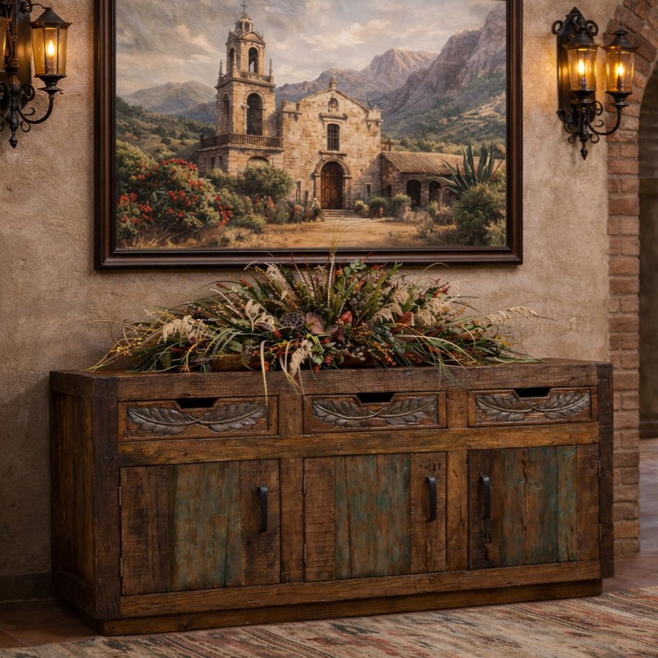 Indian Feather Rustic Buffet – Hat Creek Interiors