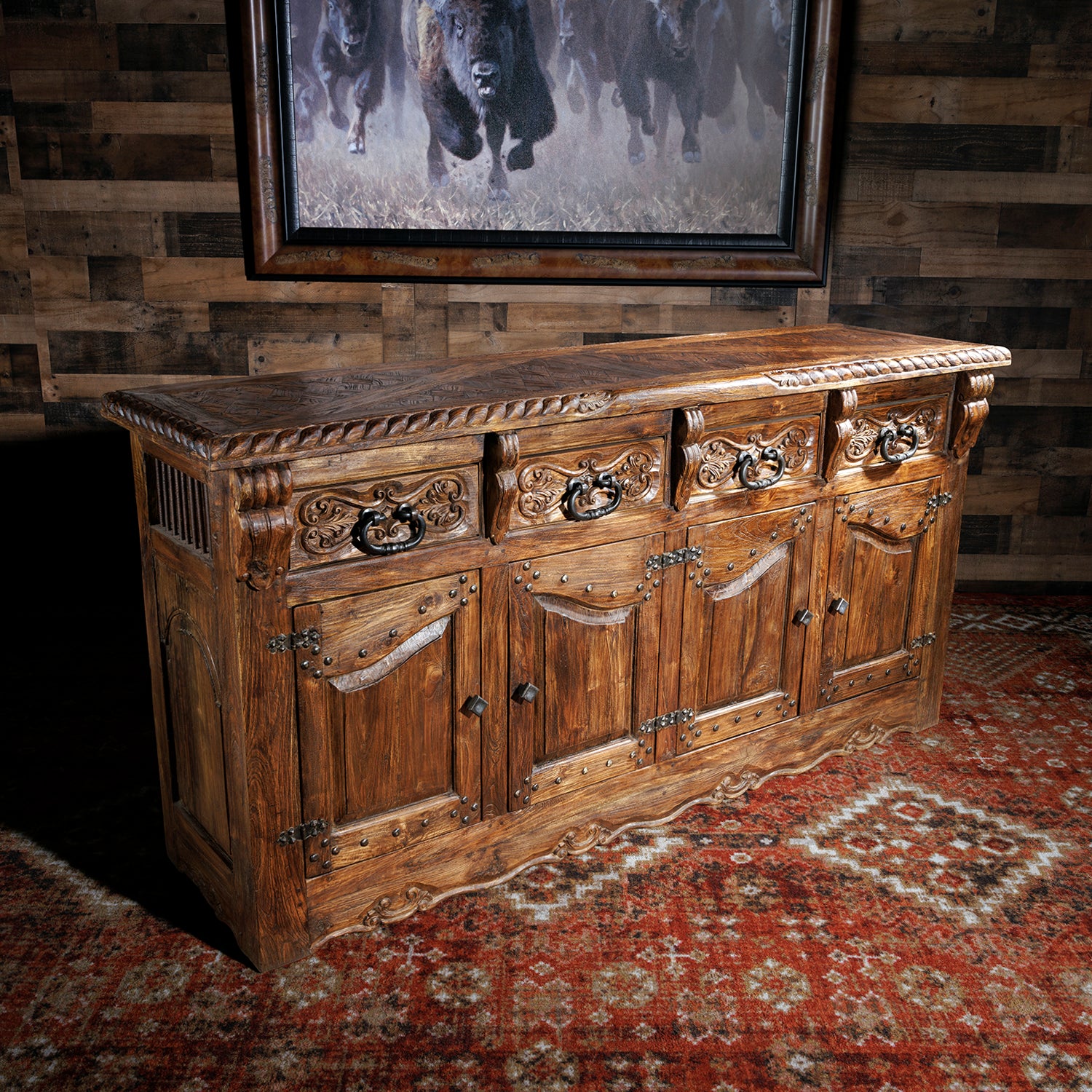 Studded Door Buffet (4 Doors) – Hat Creek Interiors