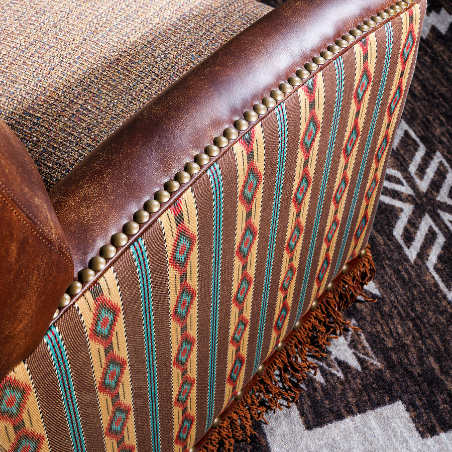 Yellowstone Leather Swivel Chair – Hat Creek Interiors