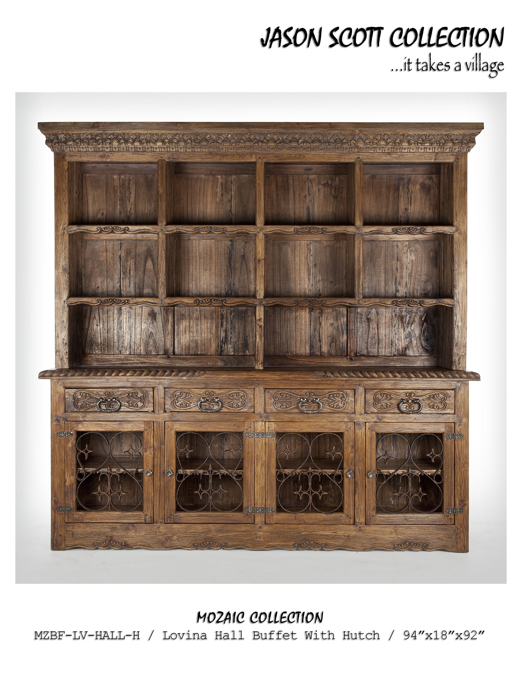 Lovina Hall Buffet w/ Hutch – Hat Creek Interiors