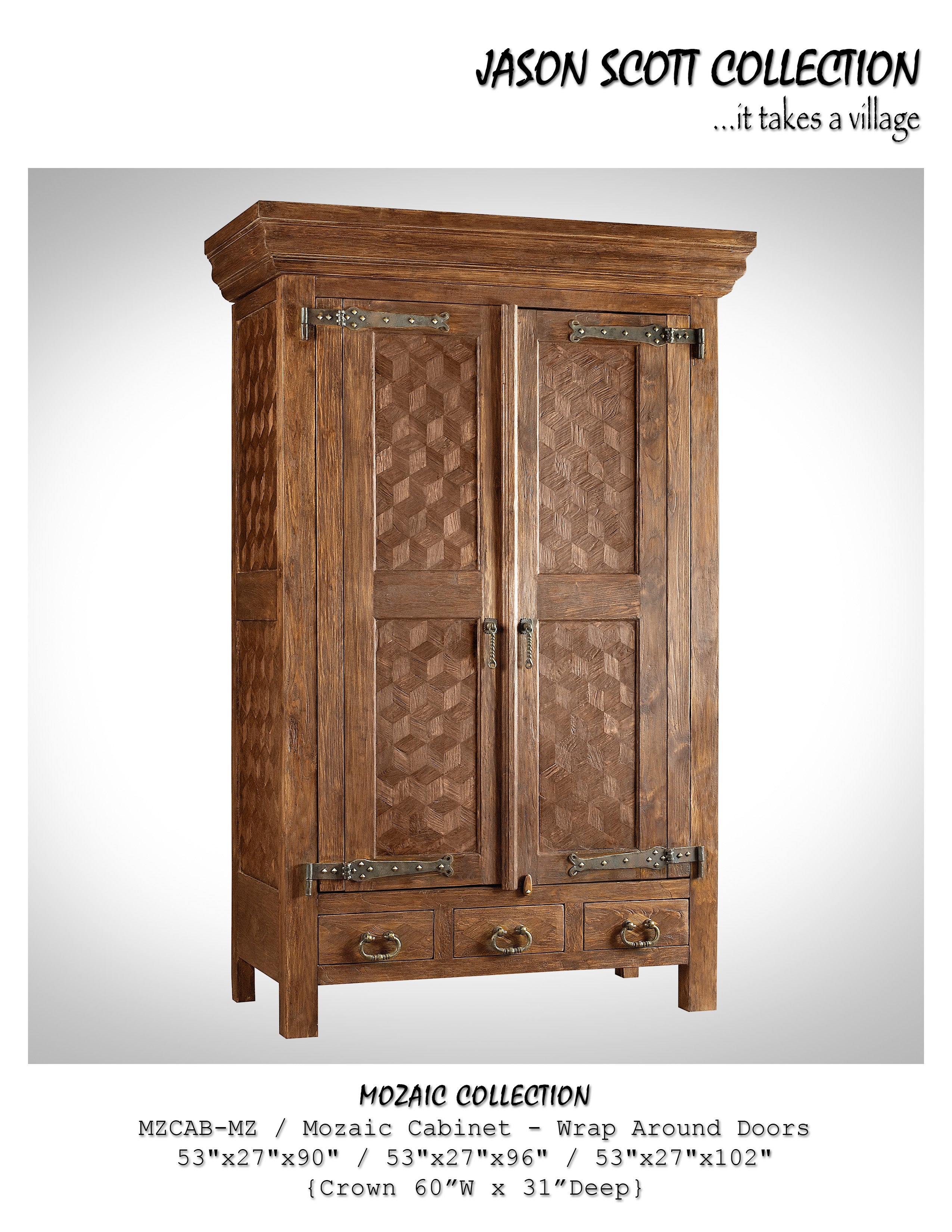 Mozaic Cabinet w/ Wrap Around Doors – Hat Creek Interiors