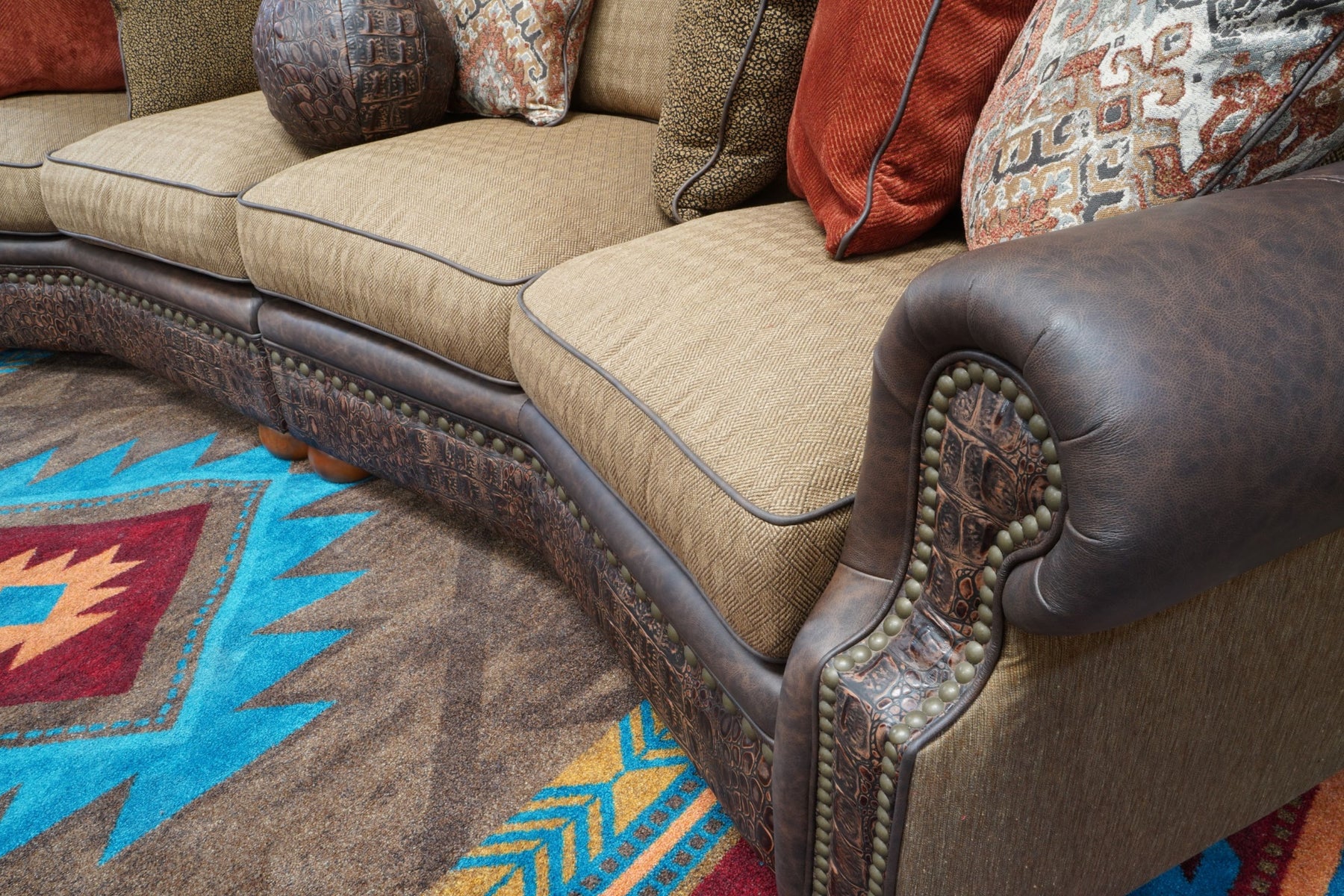 Saloon Texas Western Curved Sofa – Hat Creek Interiors