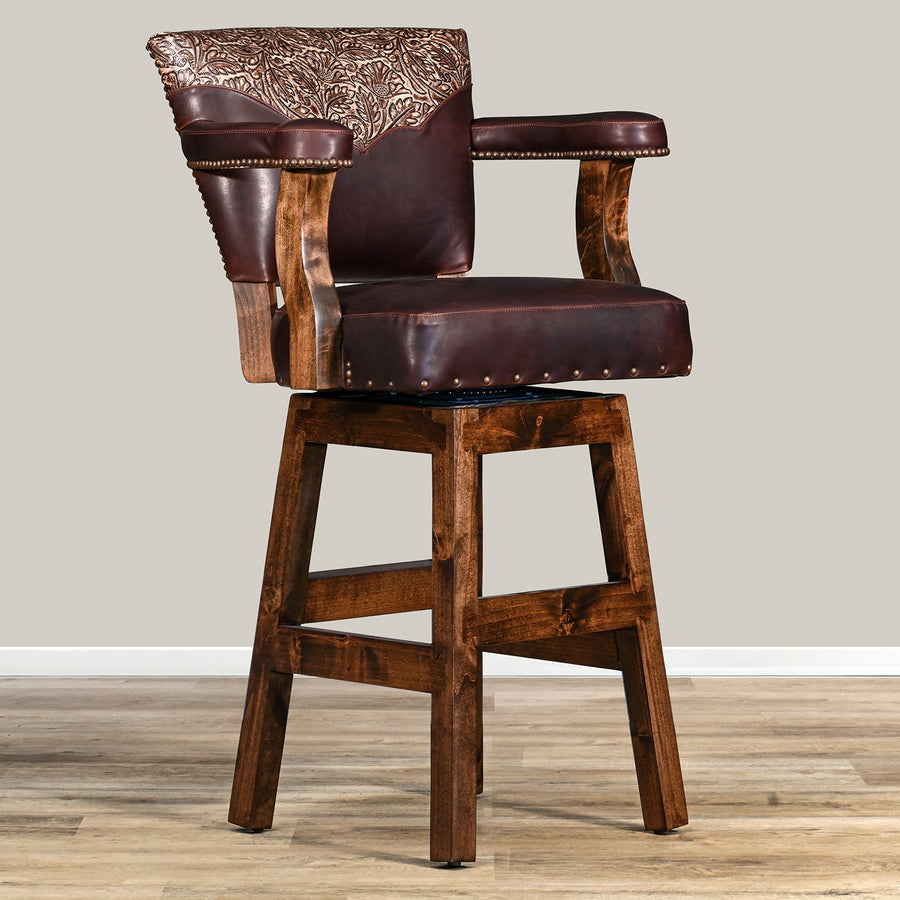 Western Bar Stools | Chisum Bar Stools – Hat Creek Interiors