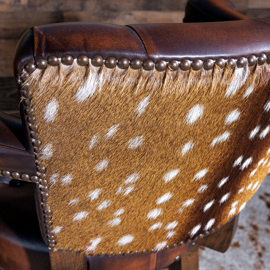 Chisum Leather Axis Barstool | Chisum Axis Hide Bar Stools – Hat Creek ...