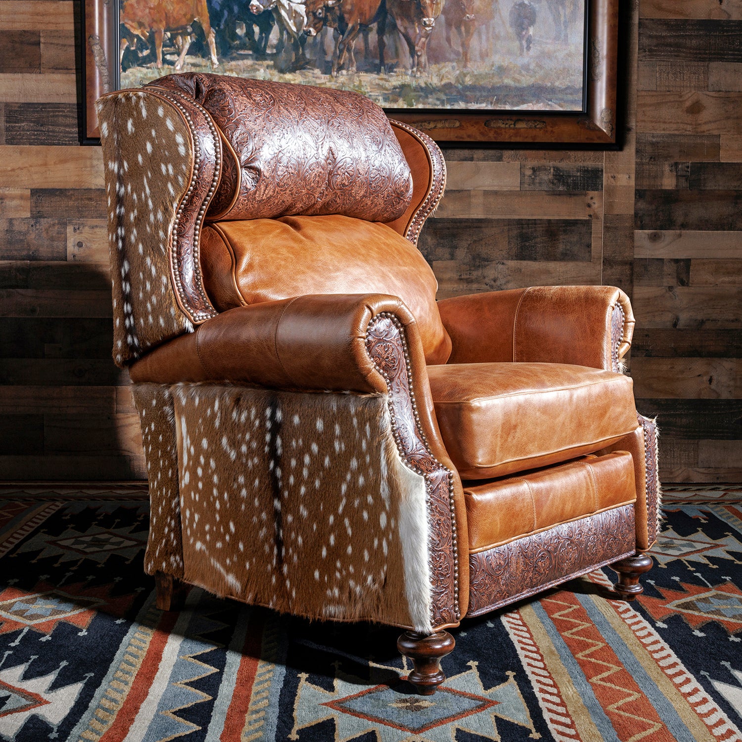 Axis Western Leather Recliner | Upscale Axis Leather Recliners – Hat ...