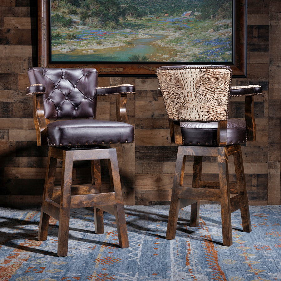 Western Bar Stools | Chisum Bar Stools – Hat Creek Interiors