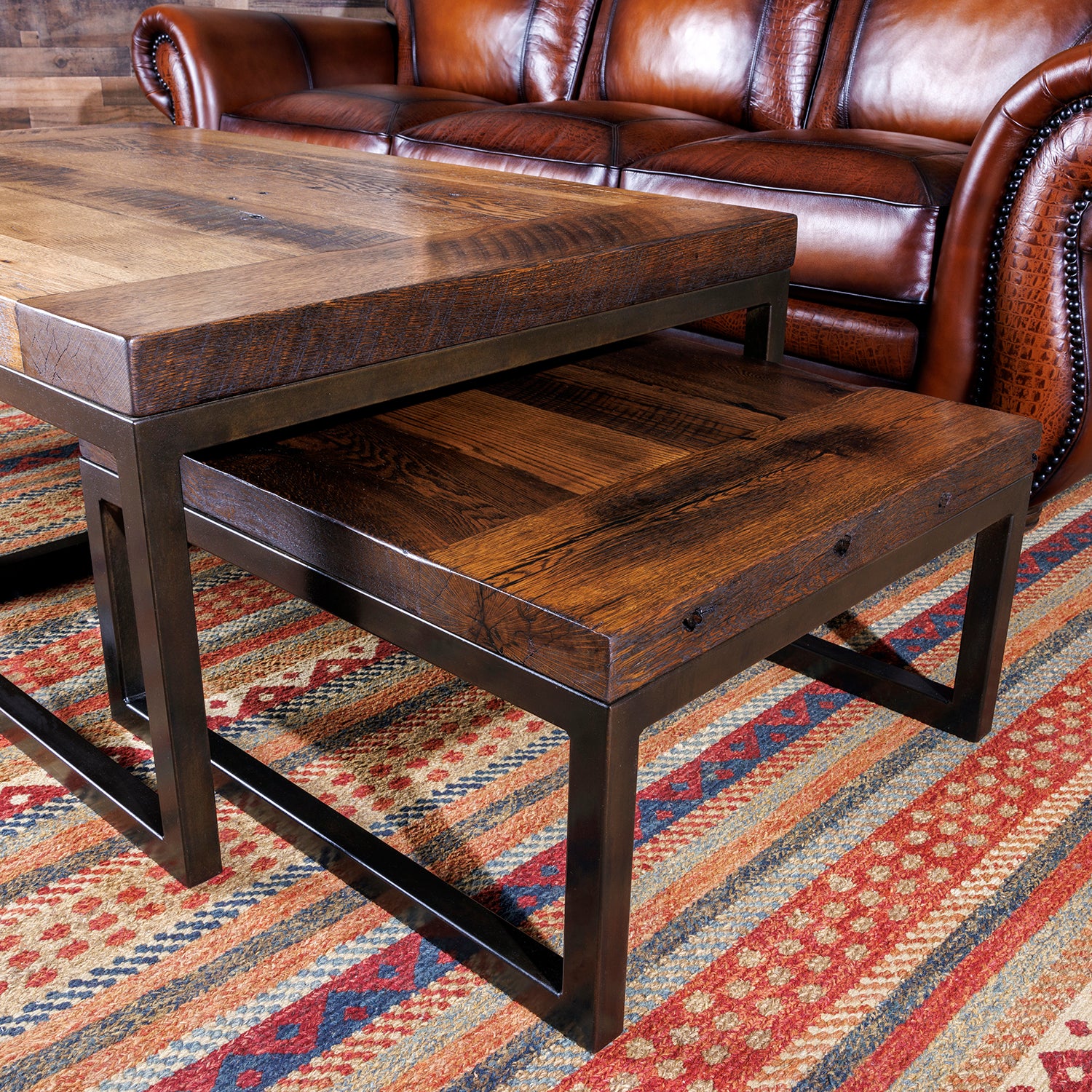Lancaster Rustic Bunching Coffee Tables – Hat Creek Interiors