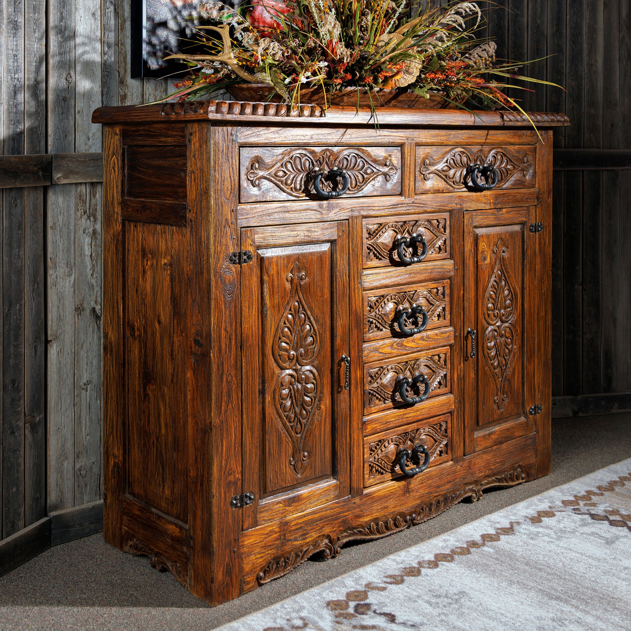 Bradley Leather and Cowhide Sofa | Hat Creek Interiors