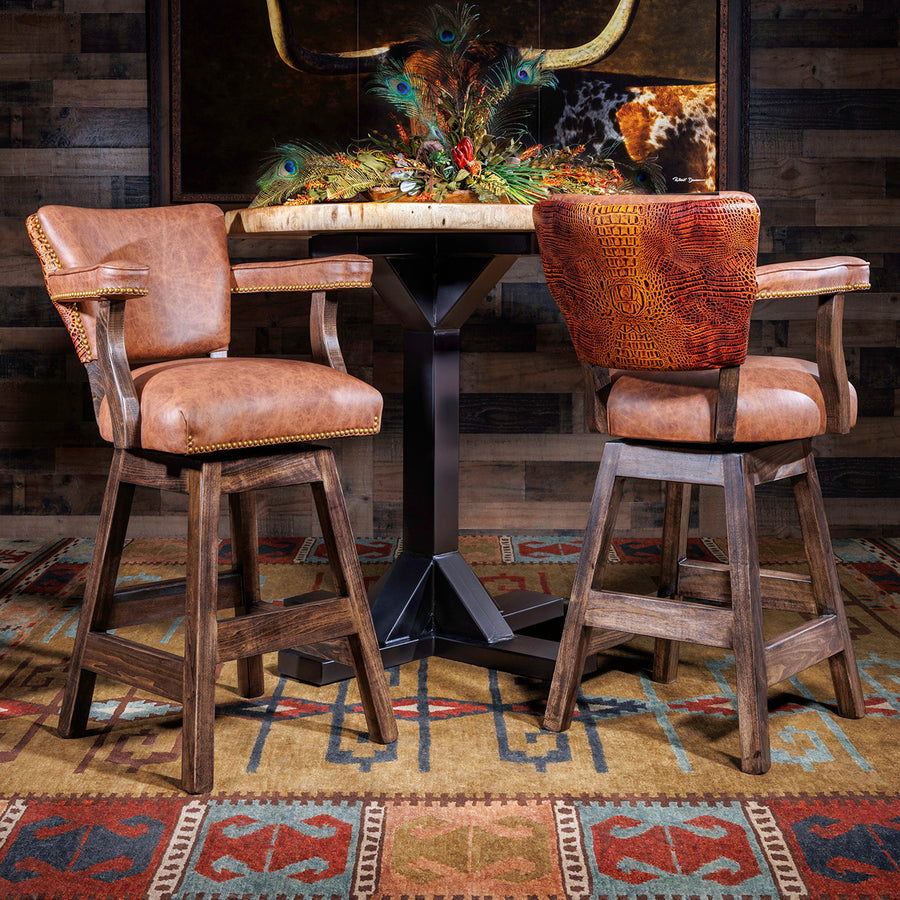 Western Bar Stools | Chisum Bar Stools – Hat Creek Interiors