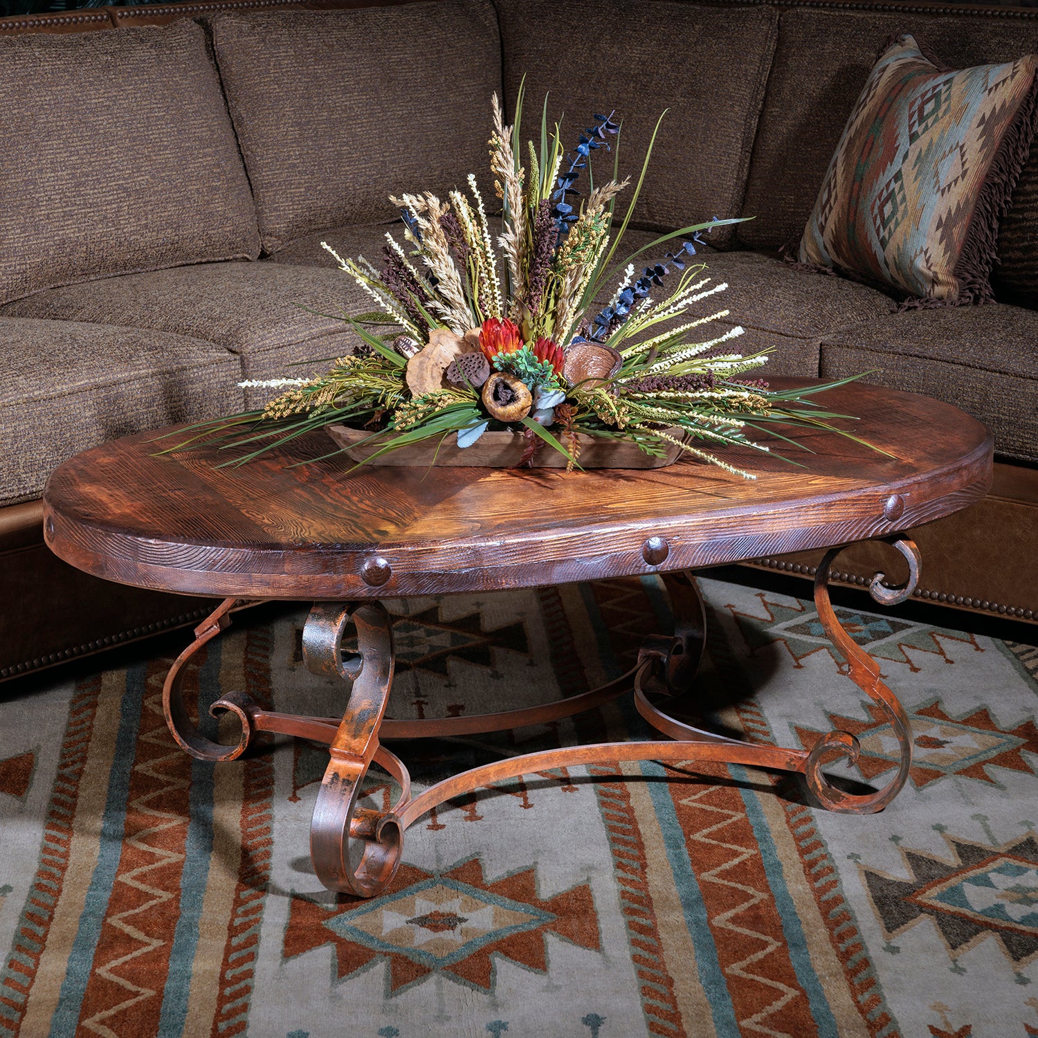 Forged Iron Rustic Coffee Table – Hat Creek Interiors