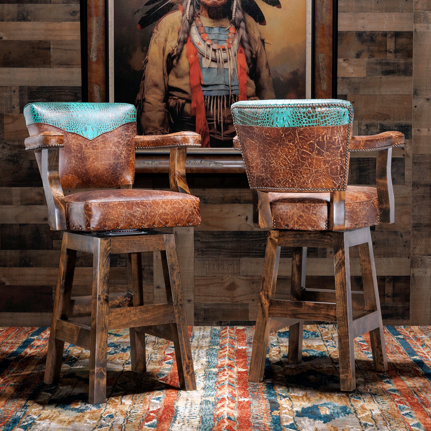 Dryland Western Leather Bar Stool – Hat Creek Interiors