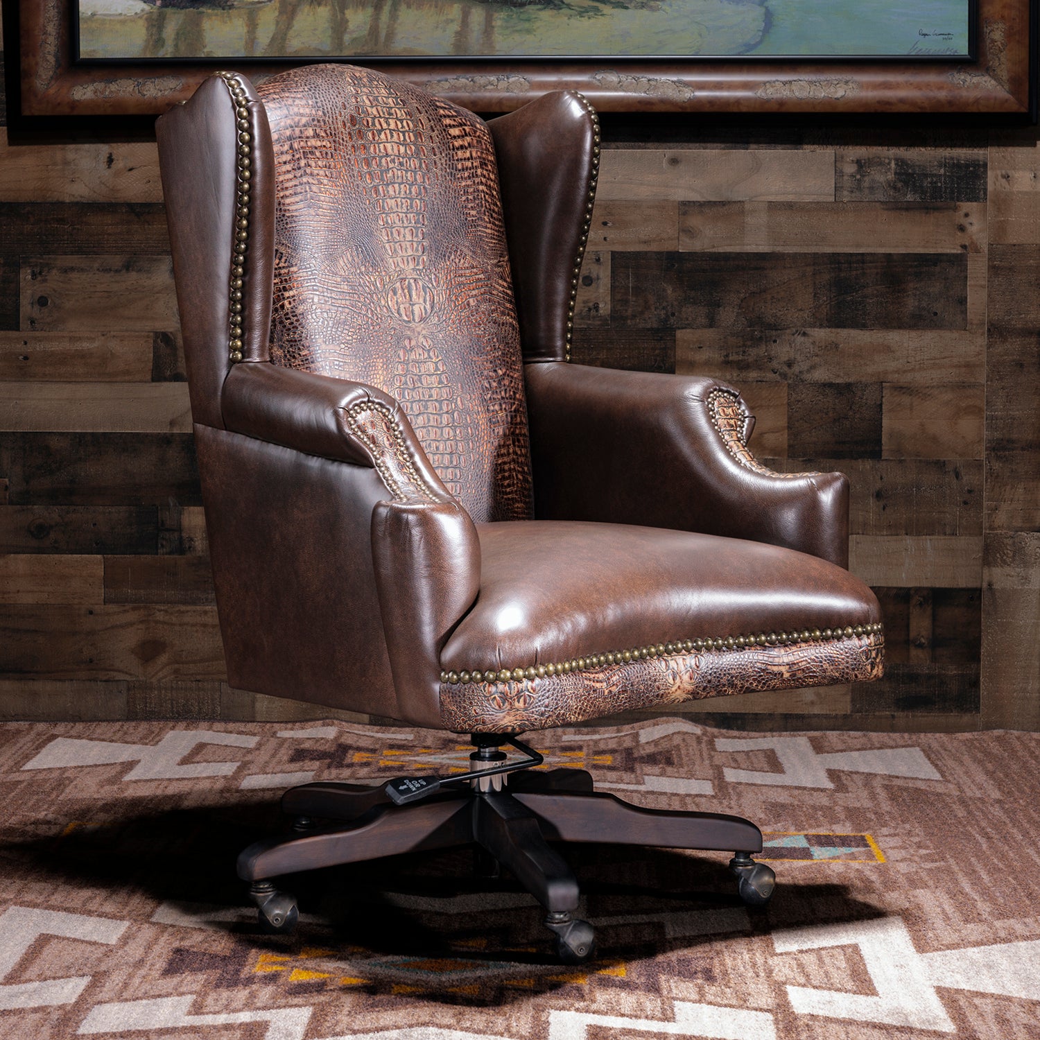Croc Western Wingback Office Chair – Hat Creek Interiors