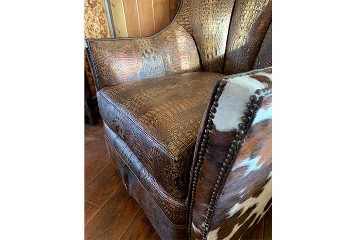 Gator, Cowhide, Puma, & Gator Chair - Animal Swivel Glider Chair – Hat ...