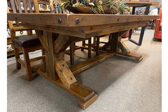 Elegant Rustic Extension Dining Table - Western Style Table For Sale ...